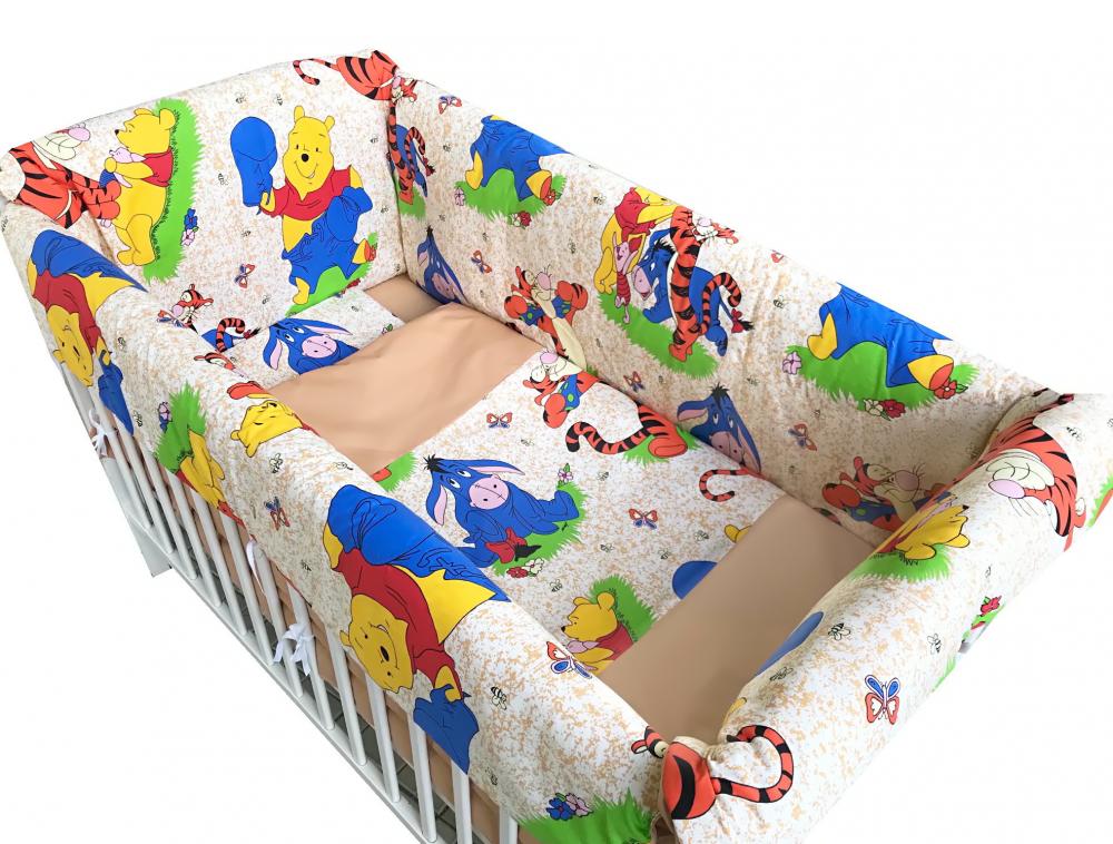 Set Aparatori laterale protectii pat bebe Maxi - Cusute cu mult drag!