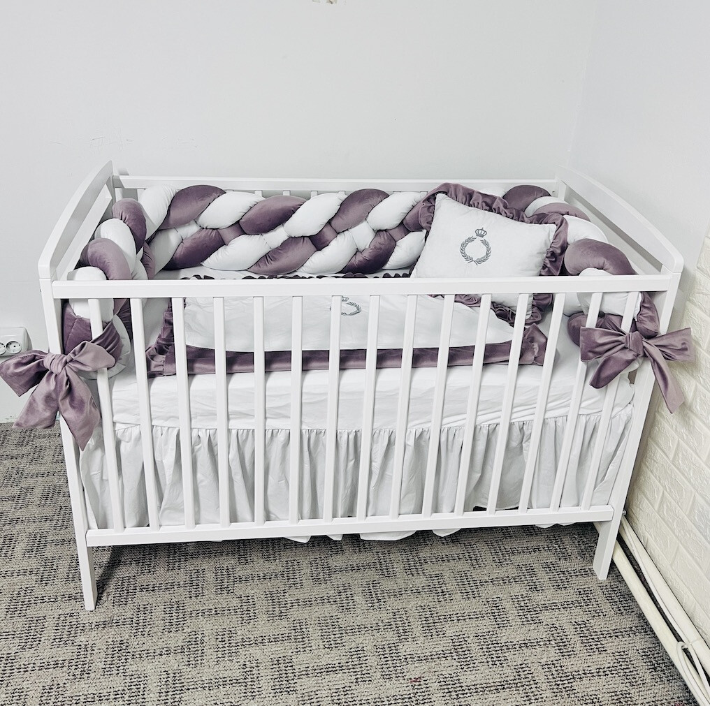 Apărătoare laterala pat bumper împletită 180 cm Deseda - Cusute cu mult ...