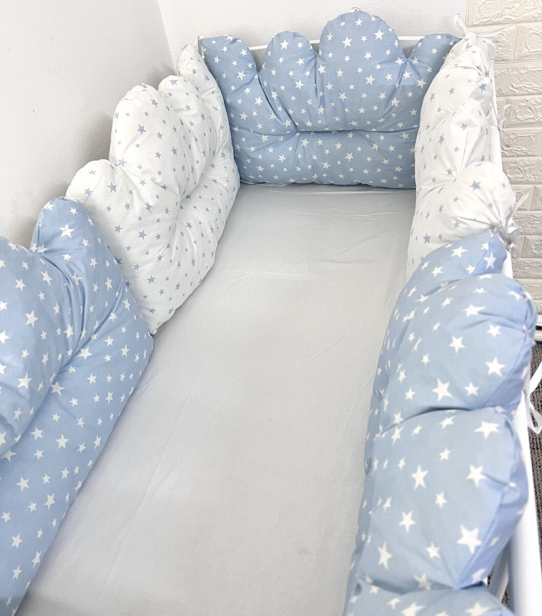 Aparatori protectii laterale pat bebe din pernute - Cusute cu mult drag!