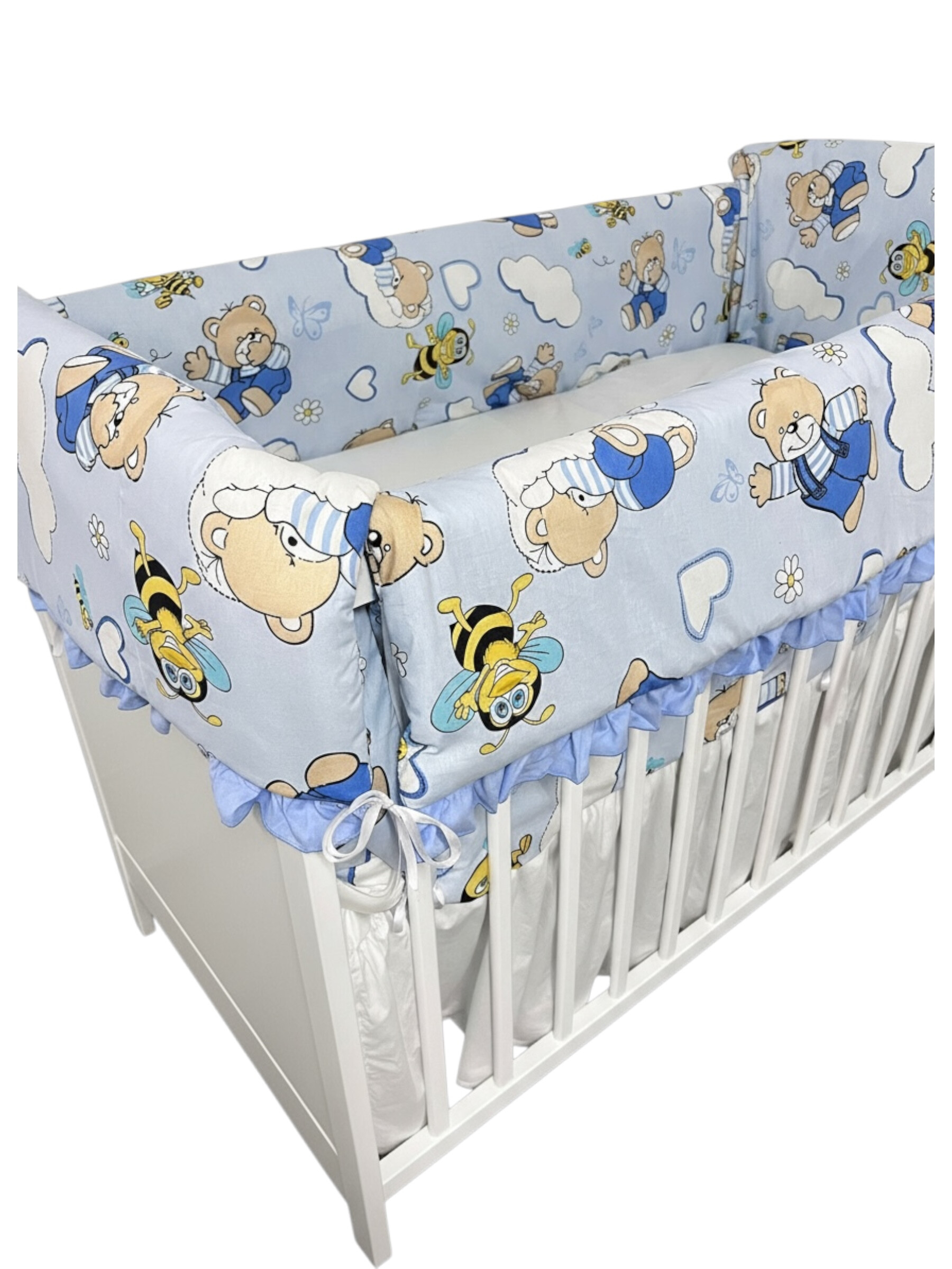Set Aparatori laterale protectii pat bebe Maxi - Cusute cu mult drag!