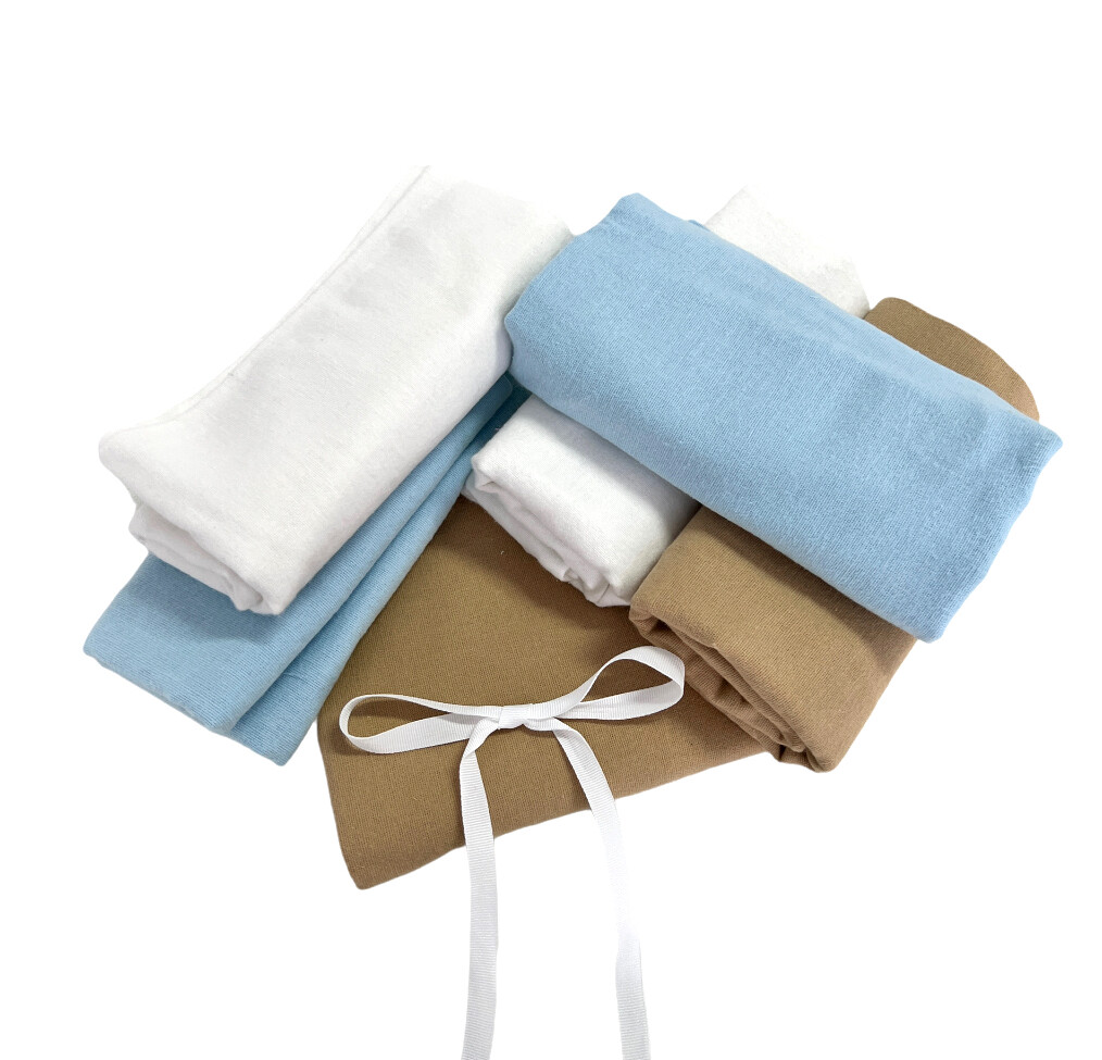 Set de 3 bucati prosoape servete de bucătărie din finet Albastru -alb ...