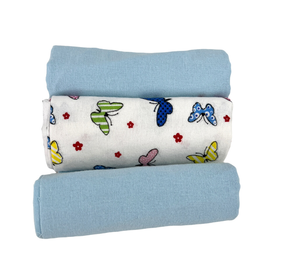 Set de 3 bucati prosoape servete de bucătărie din finet Albastru -alb ...