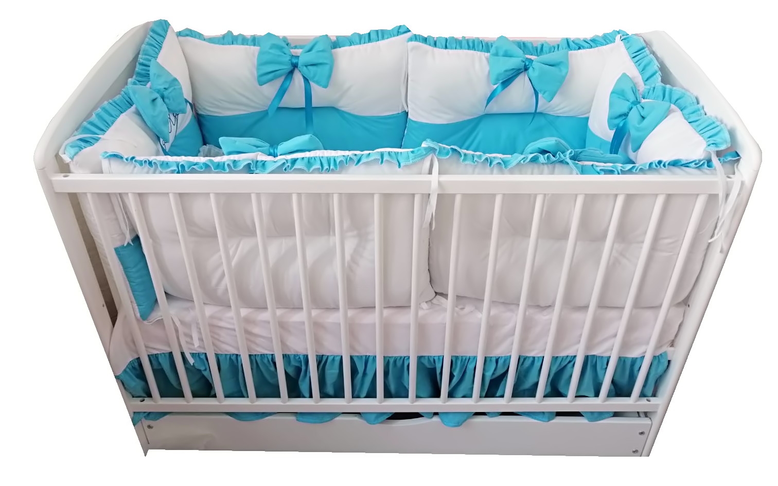 Aparatori pat protectii laterale pat lemn bebelusi tip bumper - Cusute ...