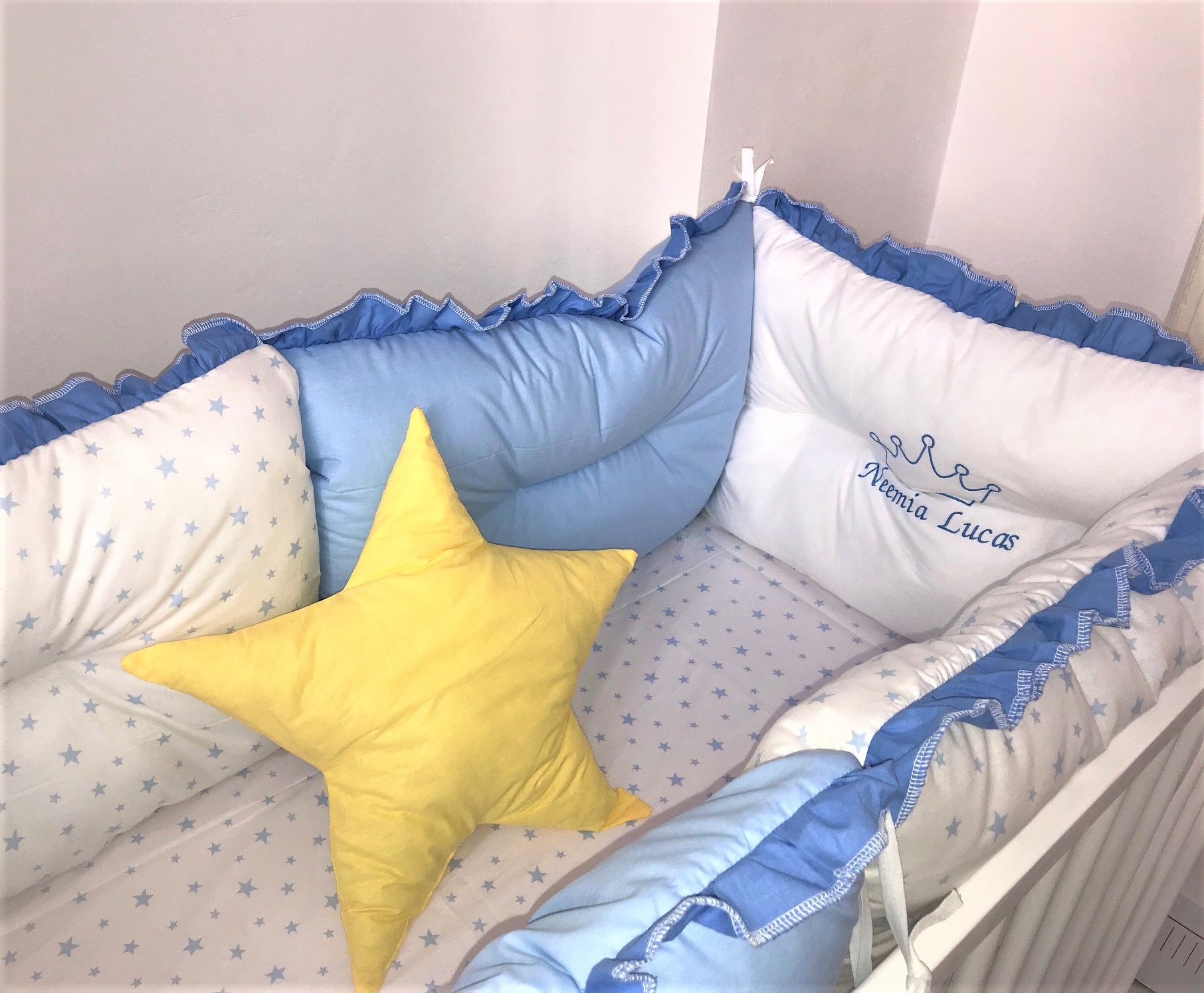 Aparatori pat protectii laterale pat lemn bebelusi tip bumper - Cusute ...