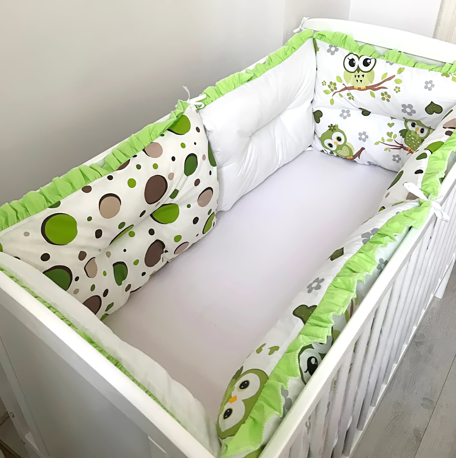 Aparatori pat protectii laterale pat lemn bebelusi tip bumper - Cusute ...