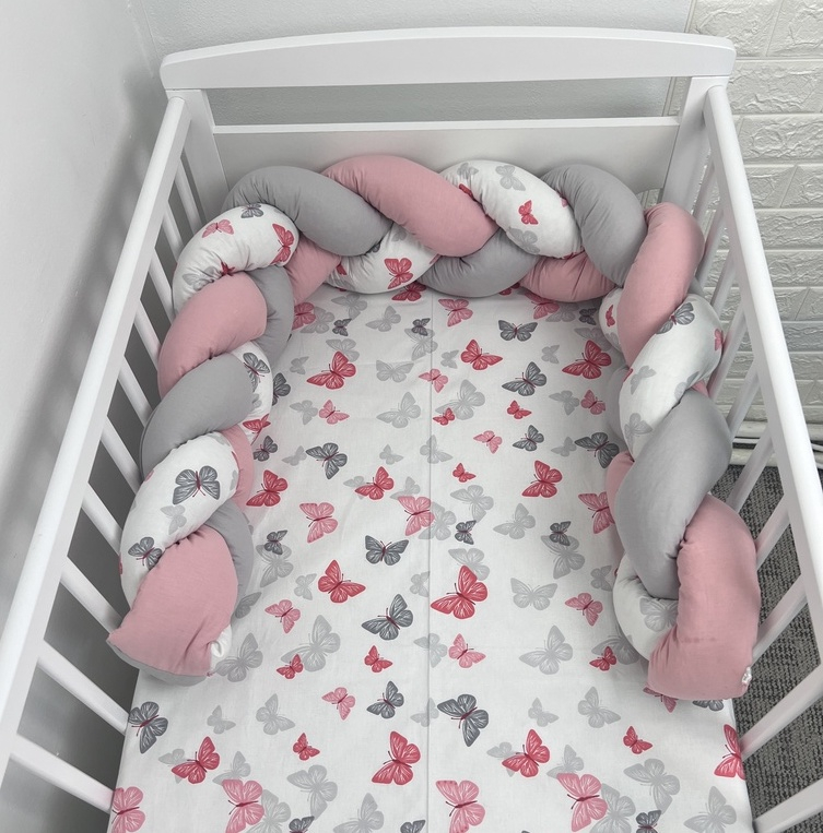 Apărătoare laterala pat bumper împletită 180 cm Deseda - Cusute cu mult ...