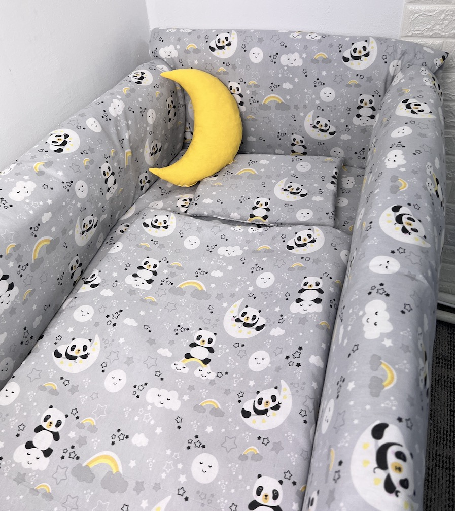 Set Aparatori laterale protectii pat bebe Maxi - Cusute cu mult drag!